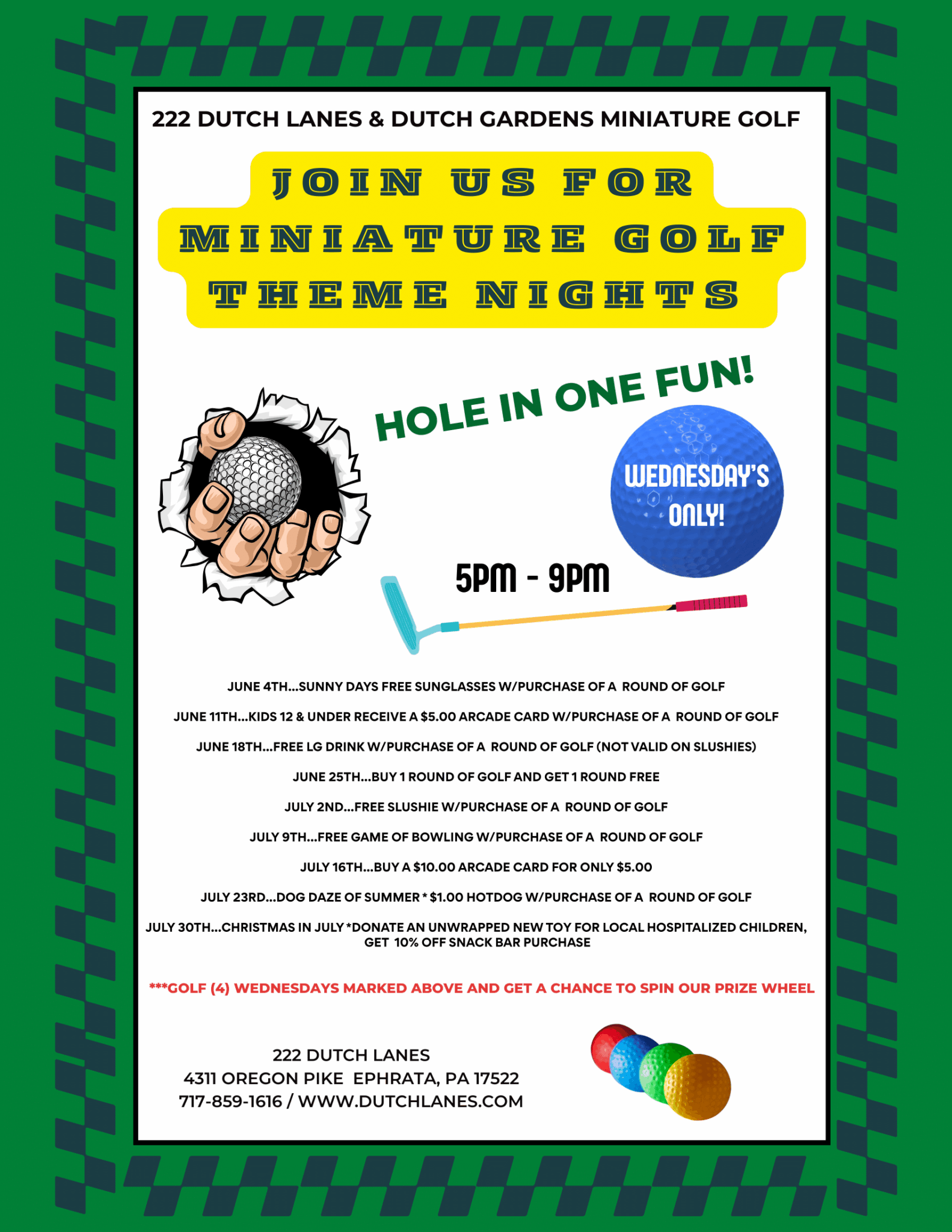 Mini Golf – 222 Dutch Lanes